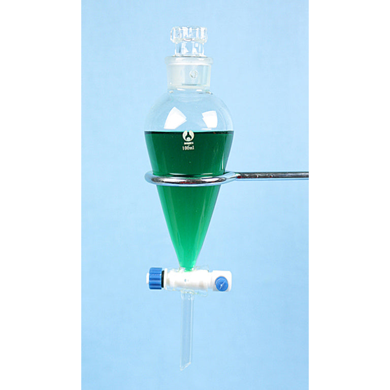 100 mL Separatory Funnel with PTFE Stopcock and Glass Stopper ...