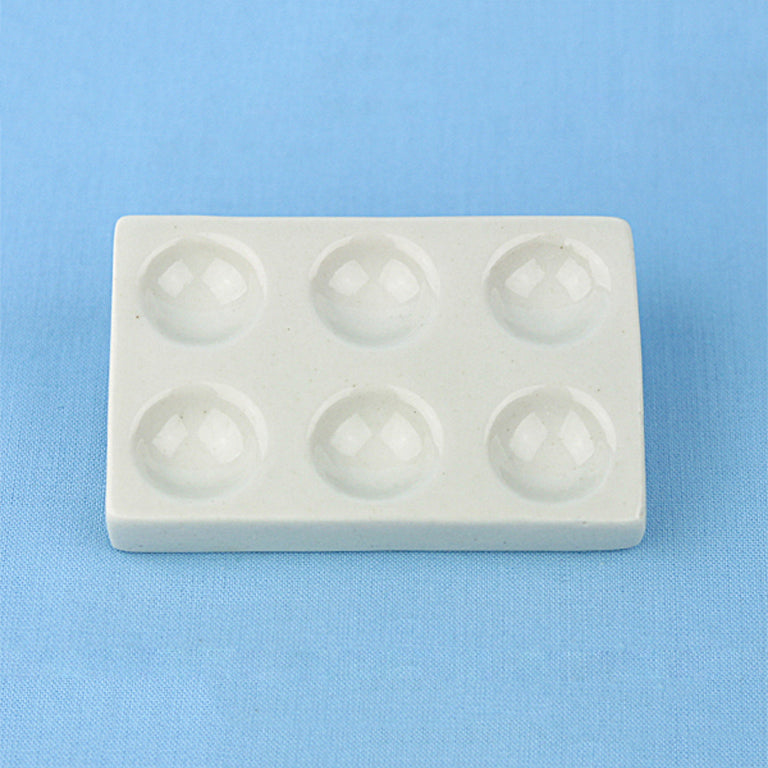 6 Well Porcelain Spot Plate | Avogadro's Lab Supply