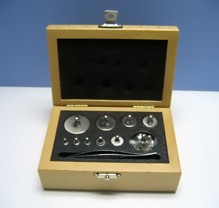 Stainless Steel Milligram Weight Set 1 mg to 100 g | Avogadro's Lab Supply