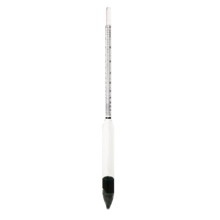 Alcohol Hydrometer 0 to 100% Percent / Proof Scale | Avogadro's Lab Supply